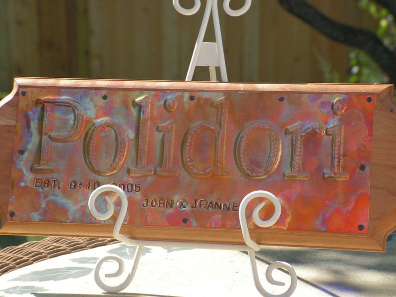 Remembrance Sign Copper Sign Custom Sign Est. Date Name | Etsy