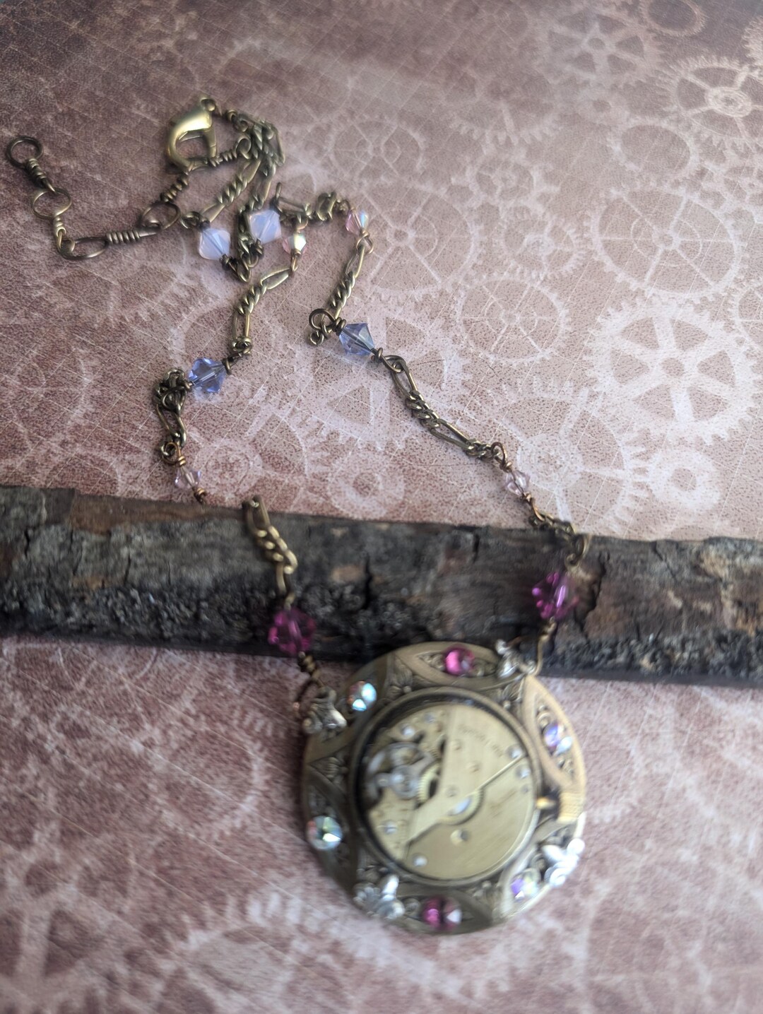 Suspended Time Watch Necklace, Vintage Watch Necklace, Ren Faire ...