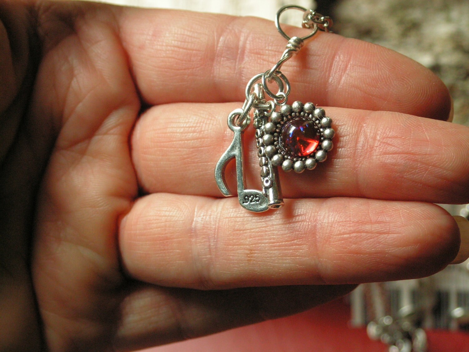 Flute Necklace Eighth Note Necklaceopal Necklace - Etsy