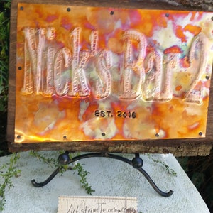 Bar Sign, Copper Sign, Wedding Sign, Custom Sign, Anniversary Gift ...