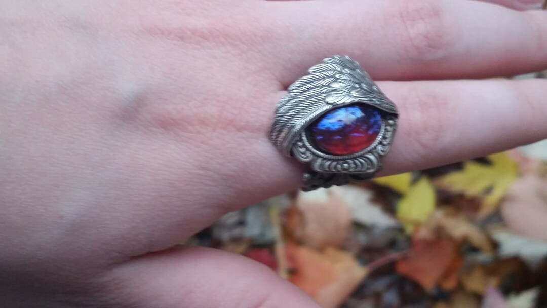 Angel Wing Ring, Dragon Breath Ring, Mexican Fire Opal Ring, Angel ...