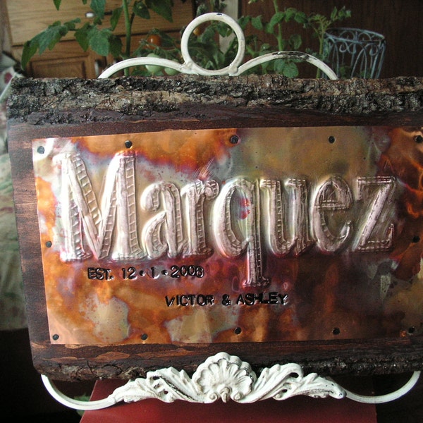 Copper Wood Sign - Etsy