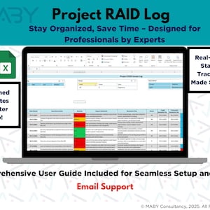 Risk Assessment, Risk Log, Issue Log, Project Management, RAID Log, PMO Tracker, Project Risk ...