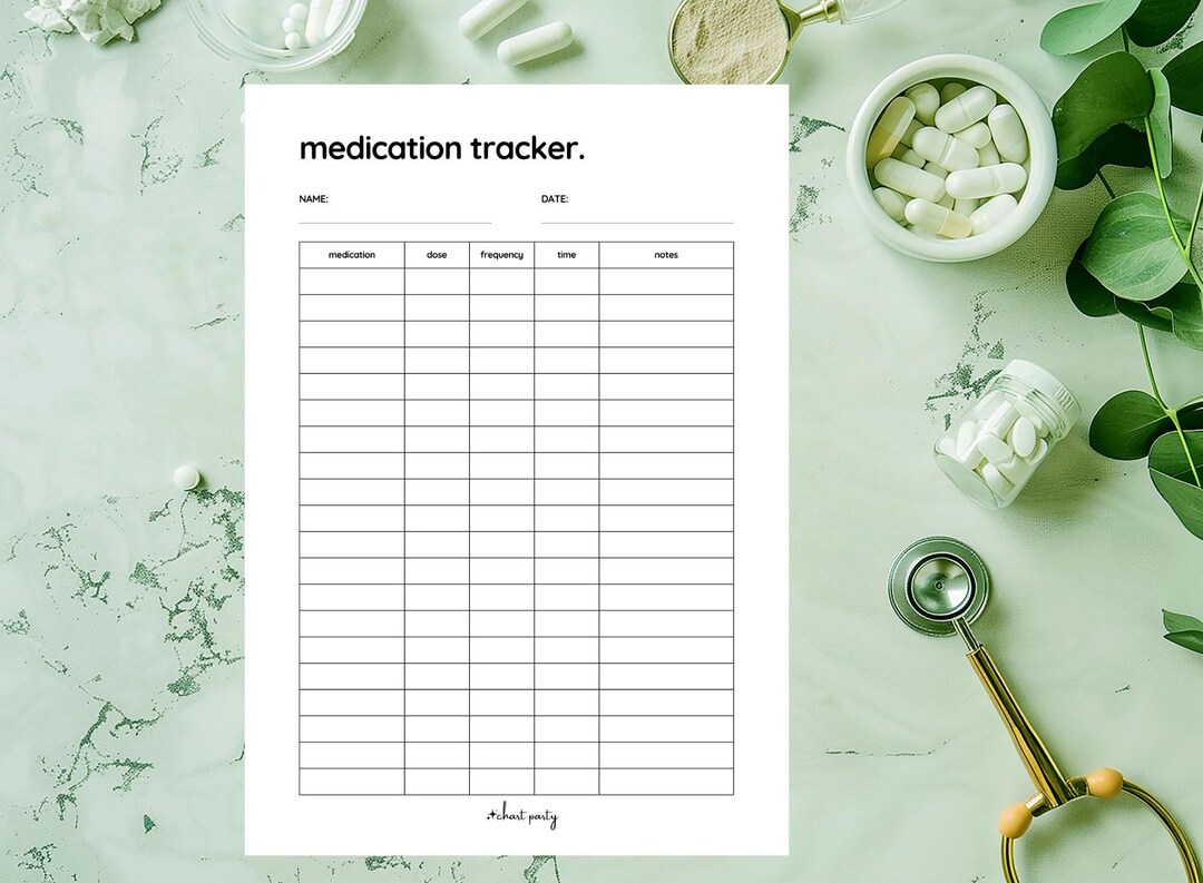 Medication Tracker, Digital Download, Illness, Surgery, as Needed ...