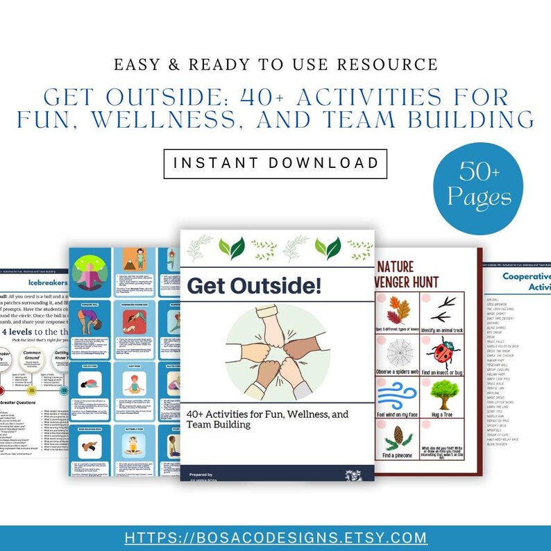Get Outside: 40+ Activities for Fun, Wellness, and Team Building - Etsy