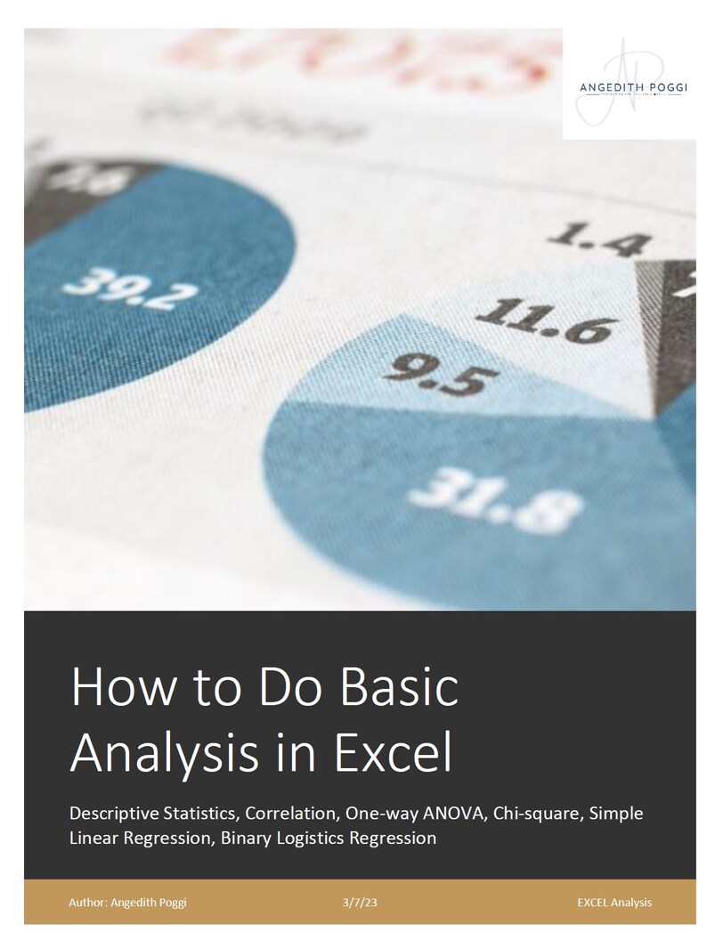 How to Do Basic Analysis in Excel - Etsy