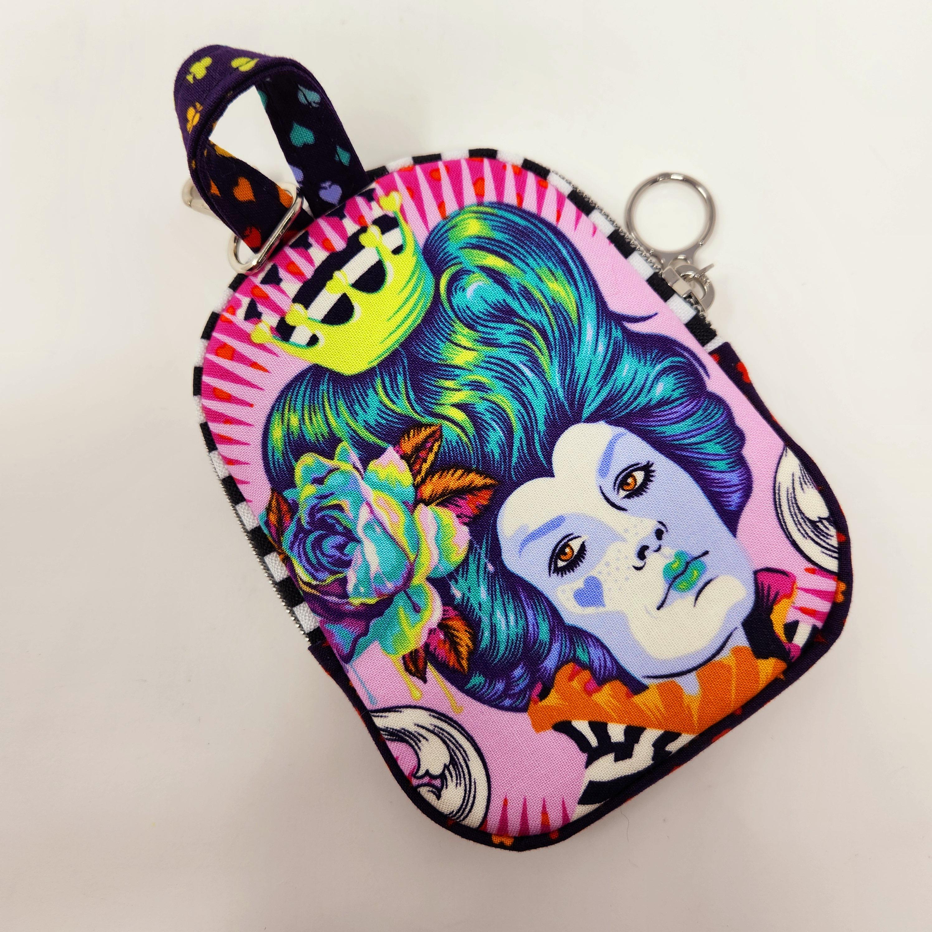 Tula Pink Curiouser Rose Queen Mini Backpack Coin Card Holder Bag Charm ...