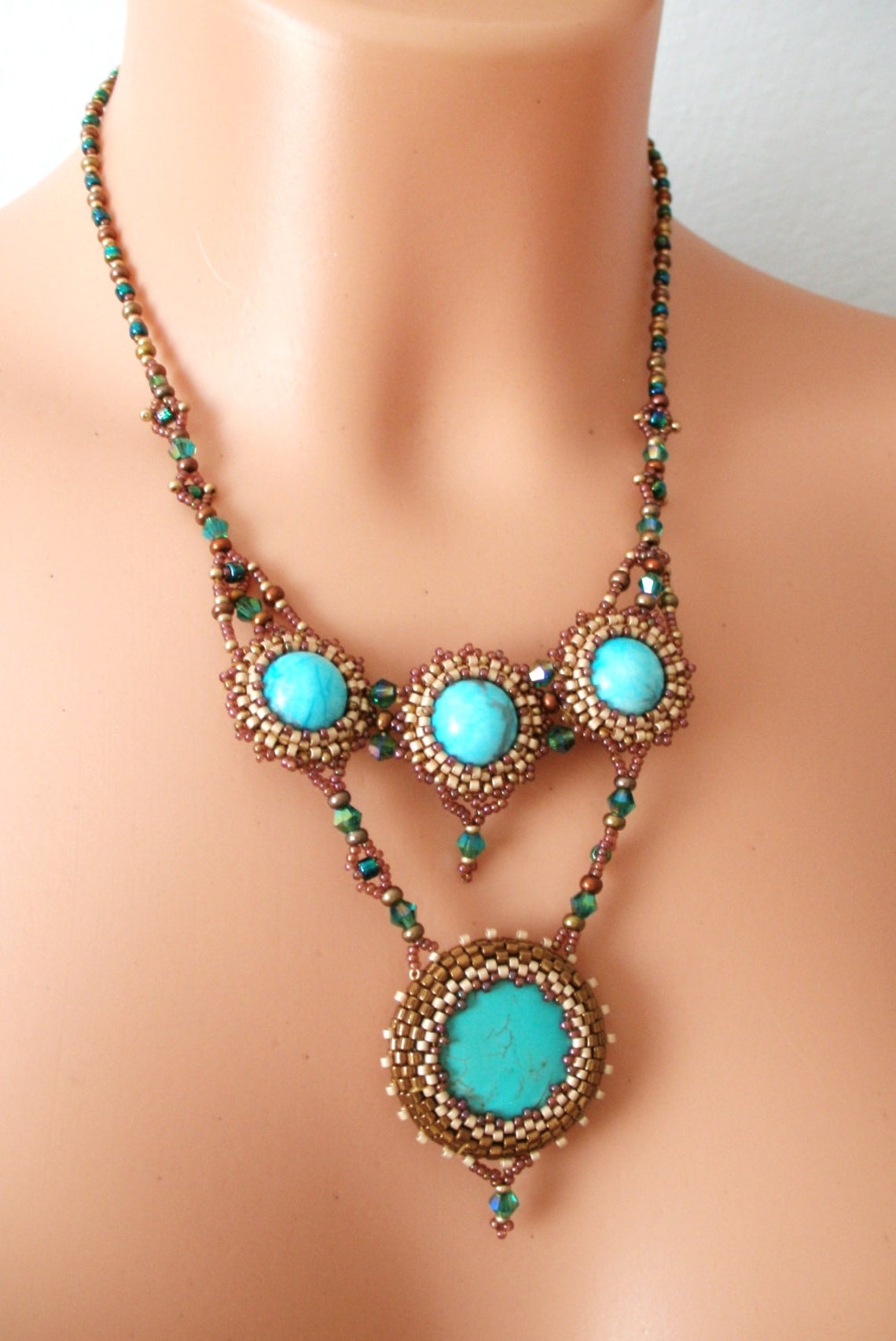 Neptune Beaded Necklace - Etsy