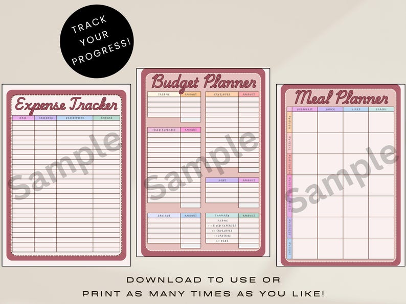 2025 Complete Budget Planner for Binder Rose Gold Girly Themed ...