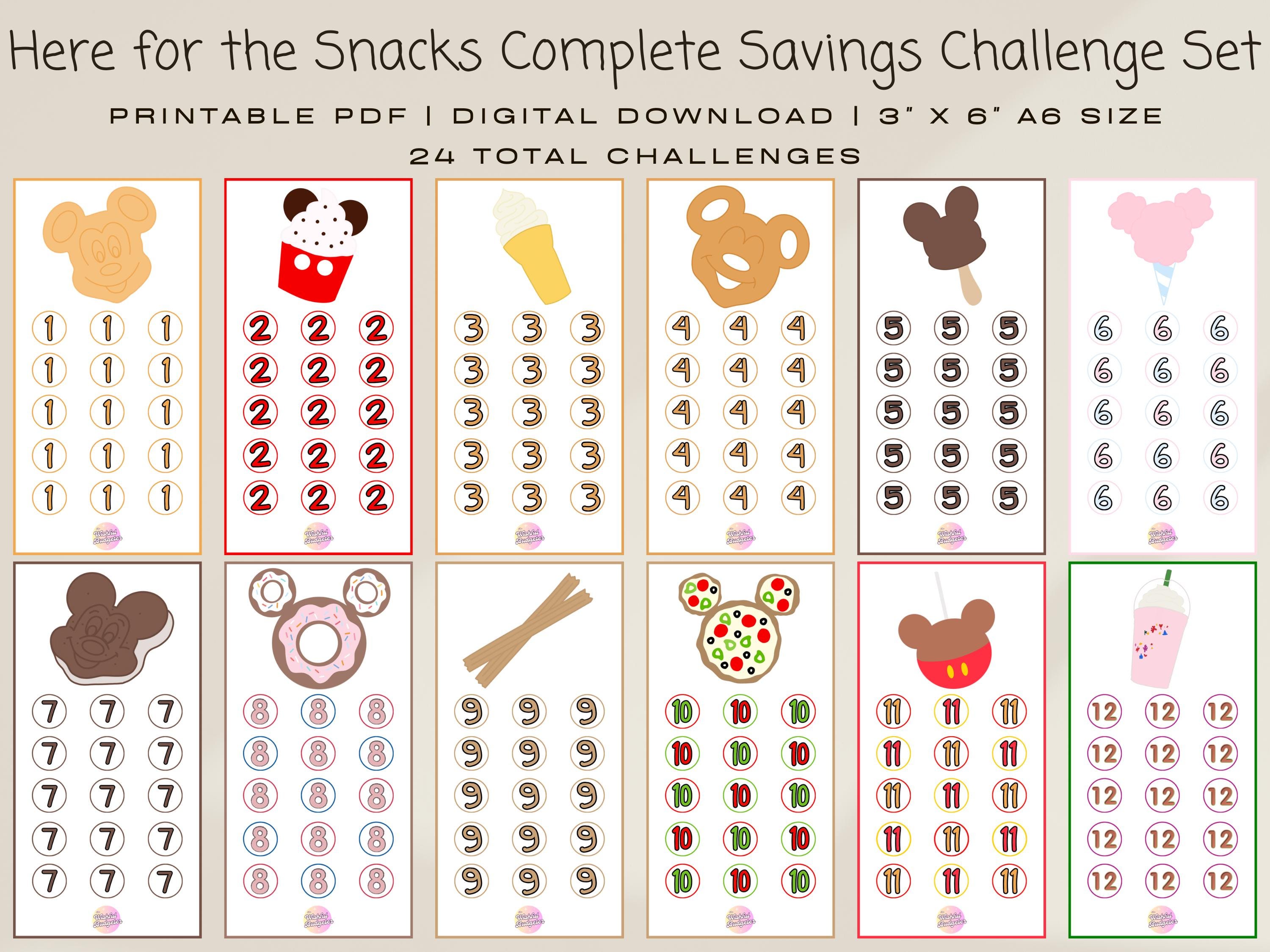 Disney Themed Low Income Savings Challenge Here for the Snacks Full Set ...