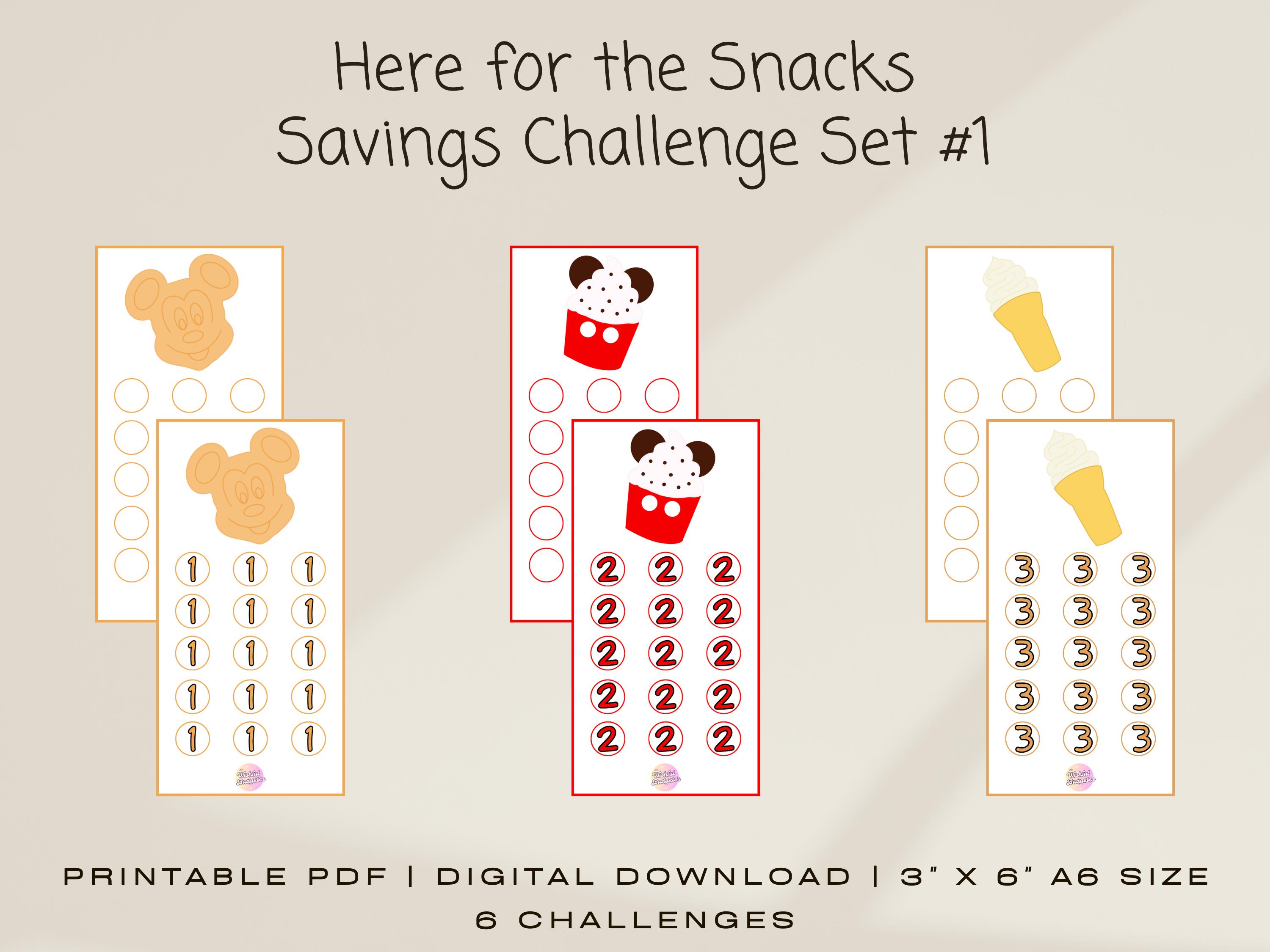 Disney Themed Low Income Savings Challenge Here for the Snacks Full Set ...