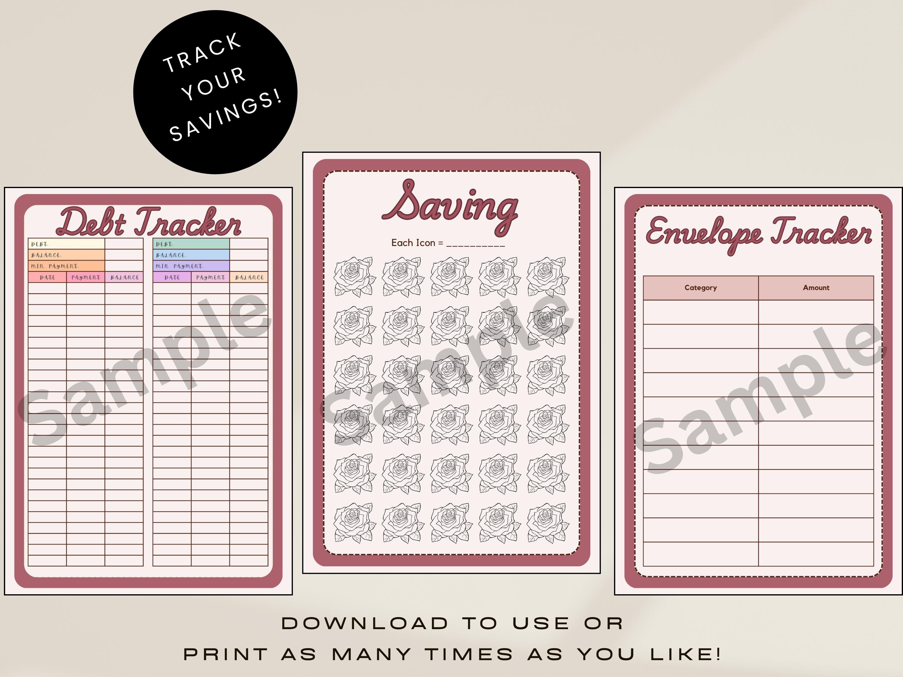 2025 Complete Budget Planner for Binder Rose Gold Girly Themed ...