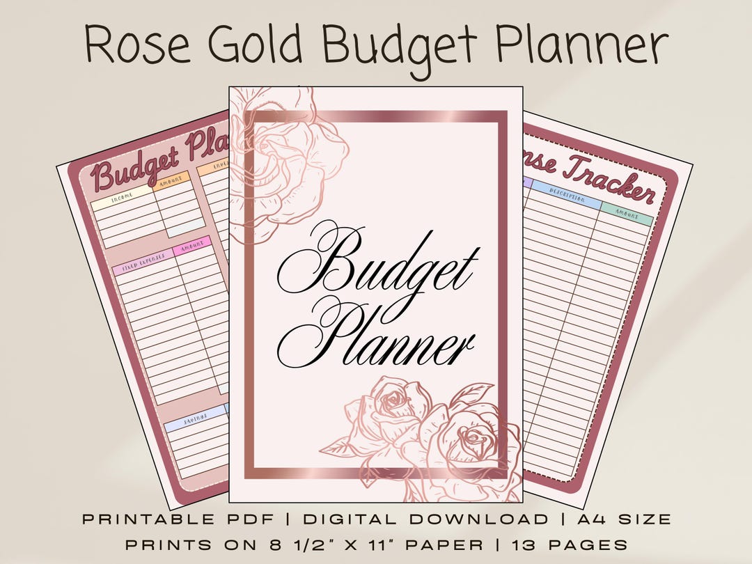 2025 Complete Budget Planner for Binder Rose Gold Girly Themed ...