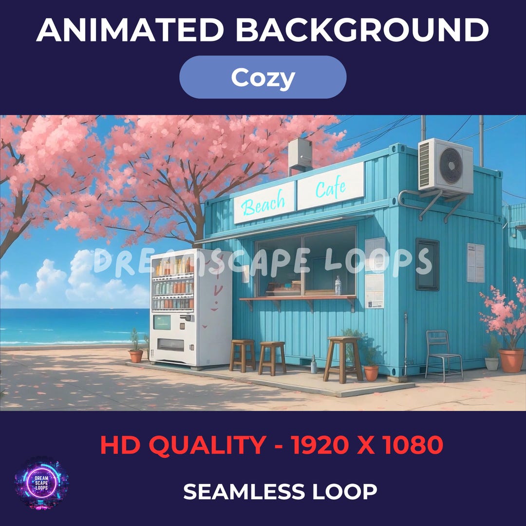 Anime Beach Loop Video | Sakura, Vending Machine (digital Download) - Etsy
