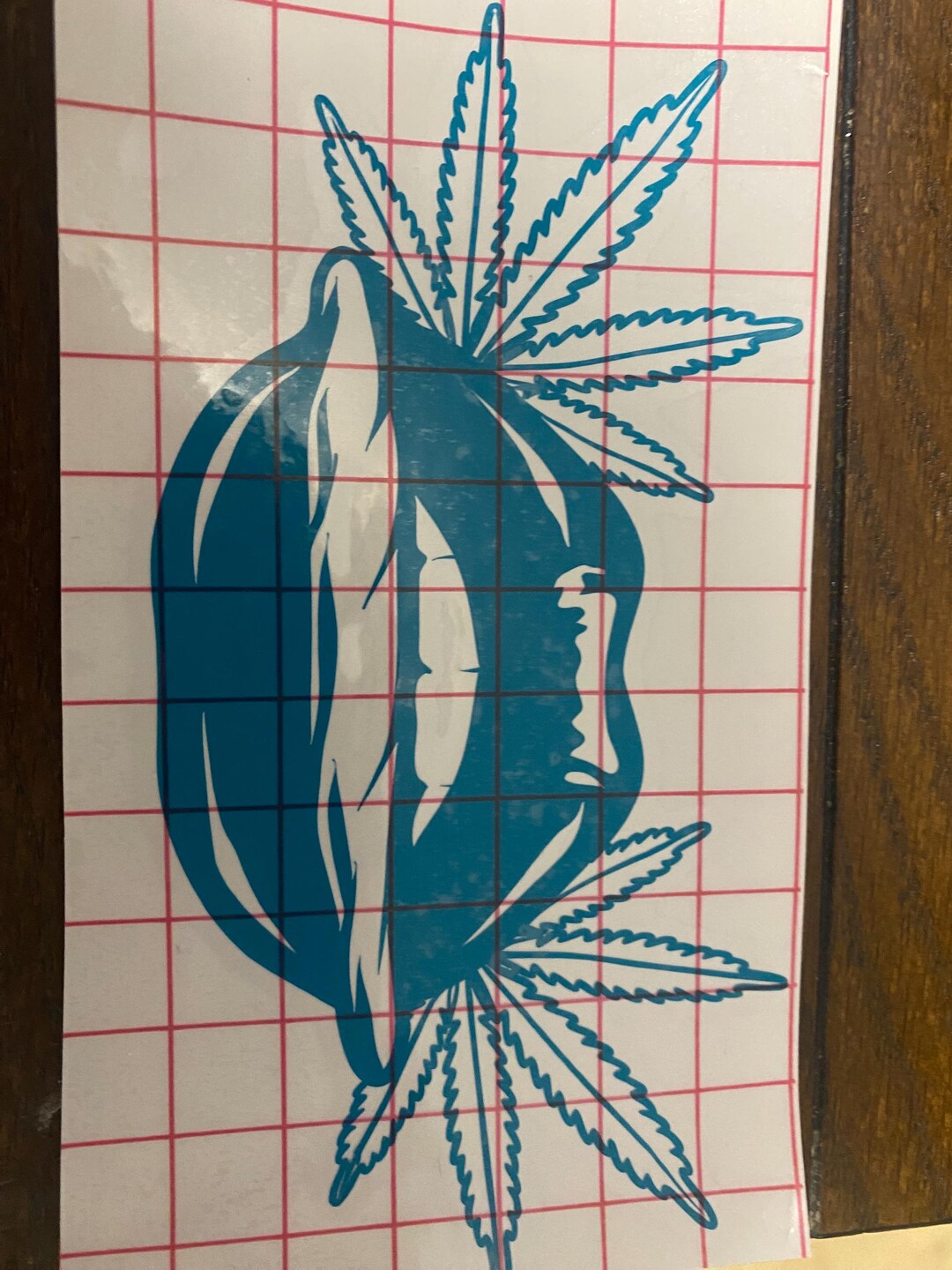 Lips With Joint Decal - Etsy