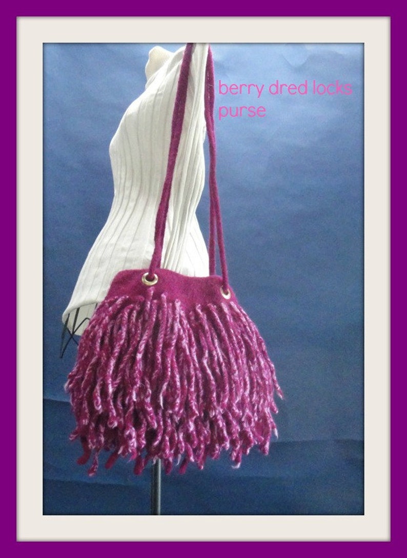 Berry dred lock purse | Etsy