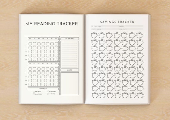 Six Complete Pre-made Bullet Journal Pages Instant Download - Etsy