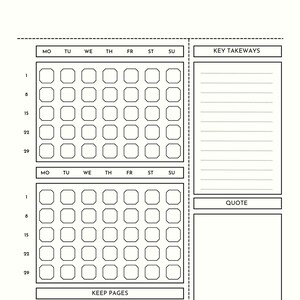 Six Complete Pre-made Bullet Journal Pages Instant Download - Etsy