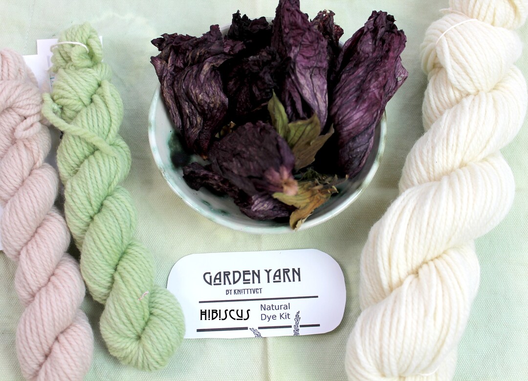 Hibiscus Natural Dye Kit: Green - Etsy