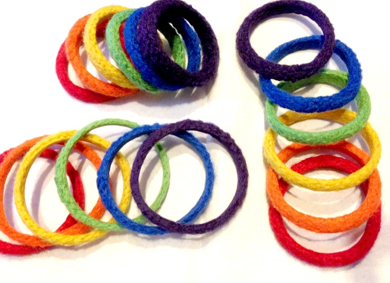 6 Montessori Toy Bangles, Kids Toys, Holiday Gift, Waldorf Toy Wool ...