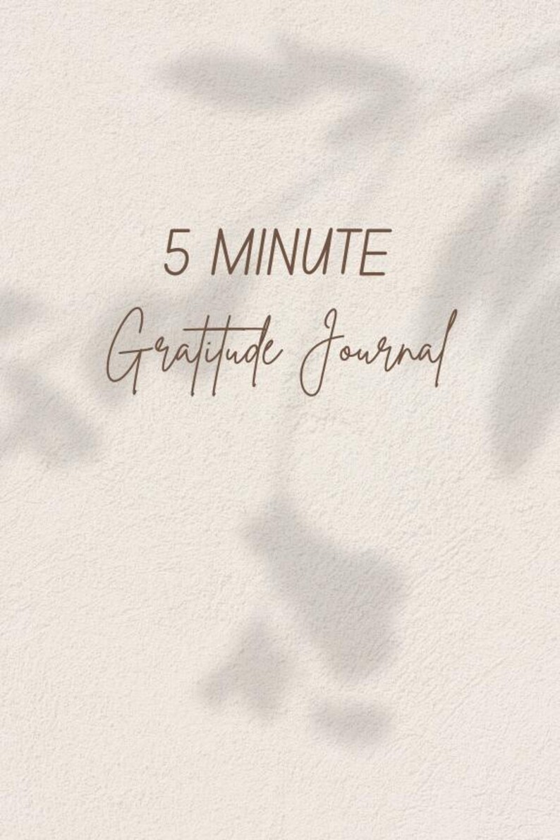 5 Minute Gratitude Journal - Etsy