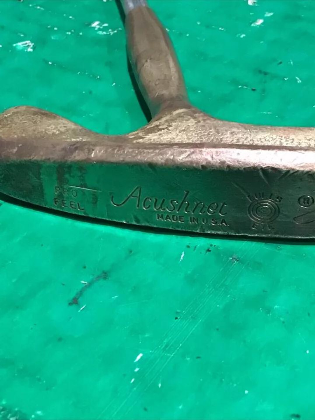 Acushnet Bullseye Flange Pro Feel Blade Brass Putter Vintage 35" RH ...