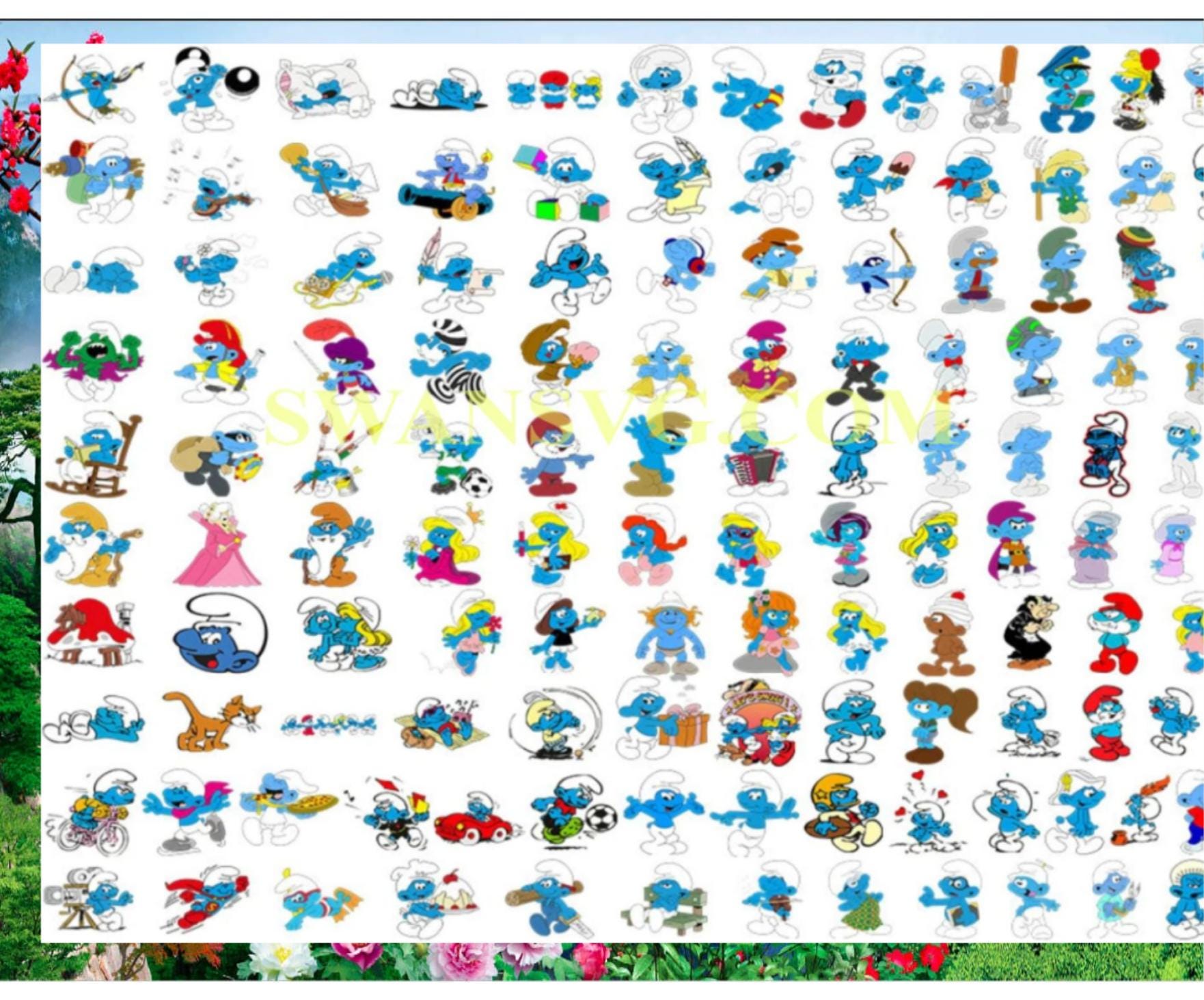 1030 Smurfs Bundle Svg, Smurfs Svg, Mega Bundle Smurfs Png, Smurfs Cut ...
