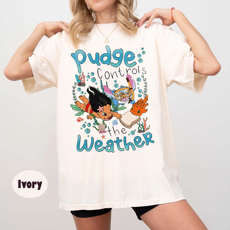 Disney Lilo & Stitch Disney Pudge Controls the Weather Shirt, Lilo and ...