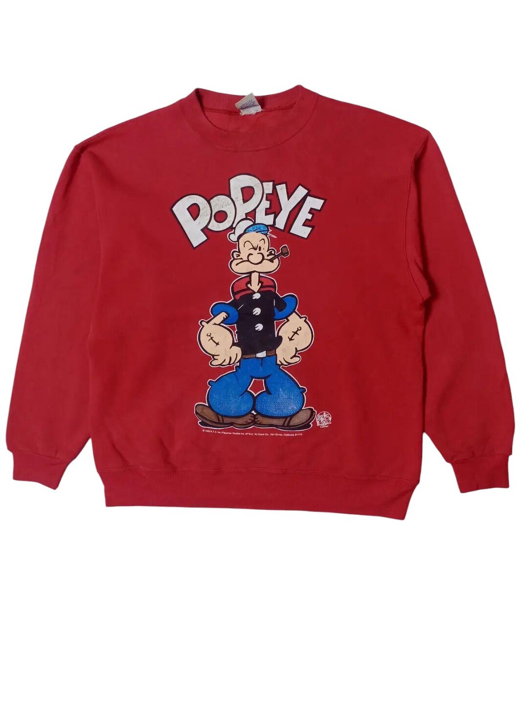 Vintage 1993 Popeye the Sailorman Cartoon Double Sided Sweatshirt - Etsy