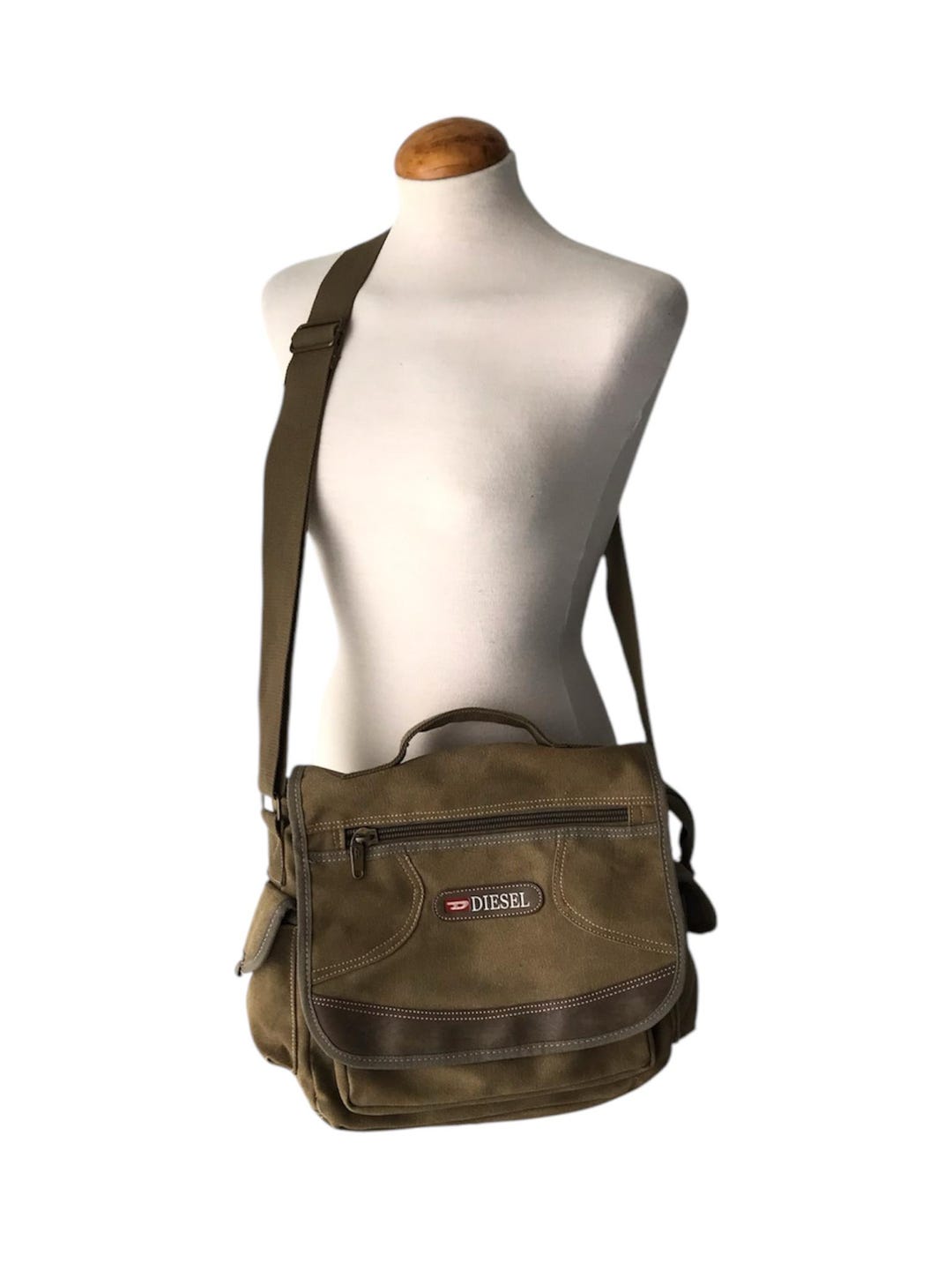 DIESEL Rare Vintage Shoulder Bag Military Multipocket Cargo Utility ...