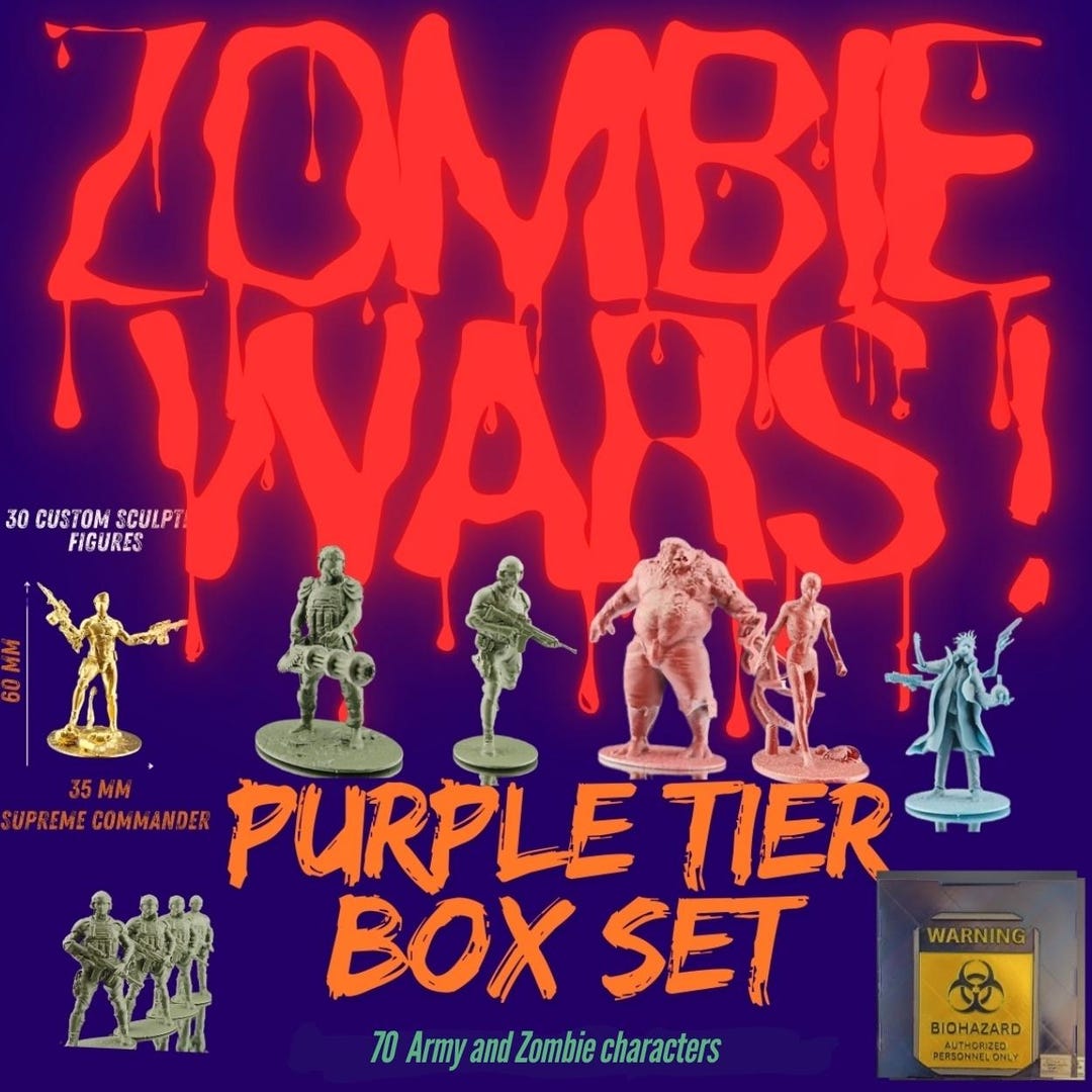 70 Army Men Vs Zombie Wars Standard Purple Tier Box 70 Character Set - Etsy