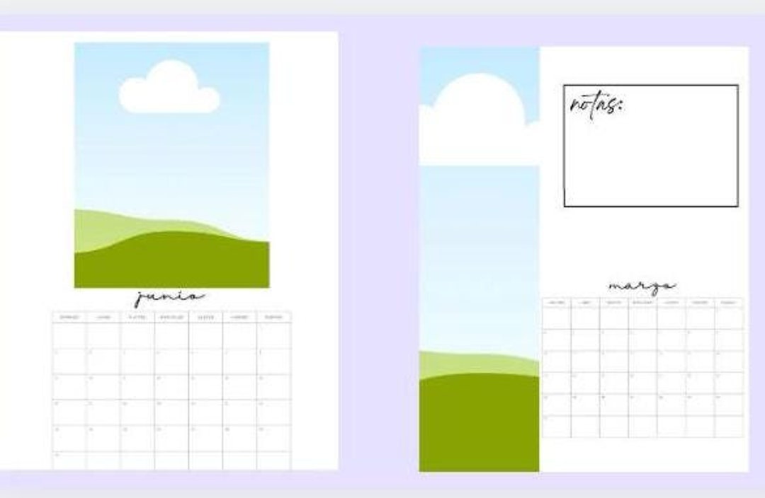 Editable Calendar Templates - Etsy