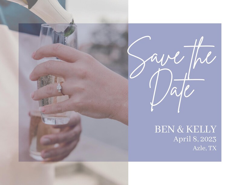 Save the Date | Canva Template | Instant Download | Postcard Size ...