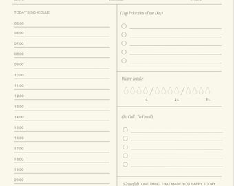 Customizable Daily Planner - Etsy