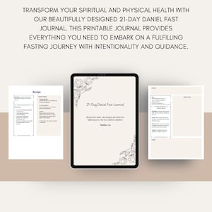 21-day Daniel Fast Journal | Printable Devotional & Meal Plan | Bible ...