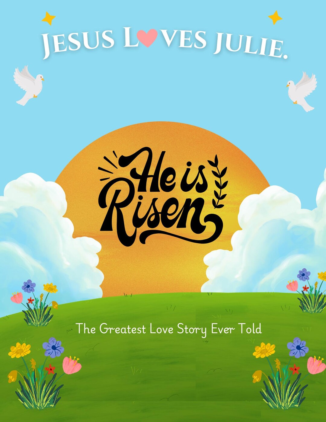 Personalized Christian Easter Storybook - “jesus Loves [child’s Name ...