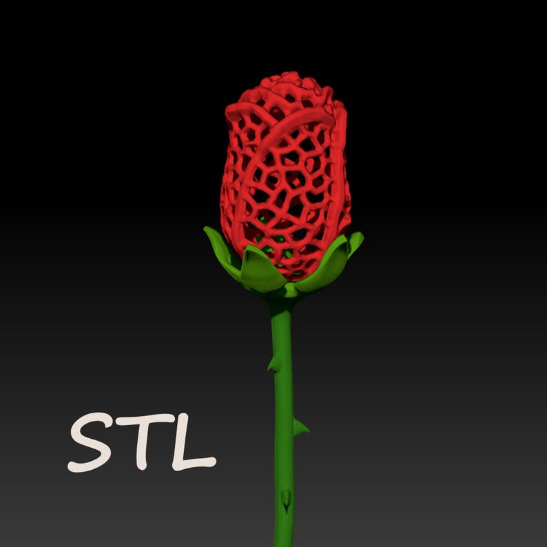 3D Printed Rose. STL Files for 3D Printing. - Etsy