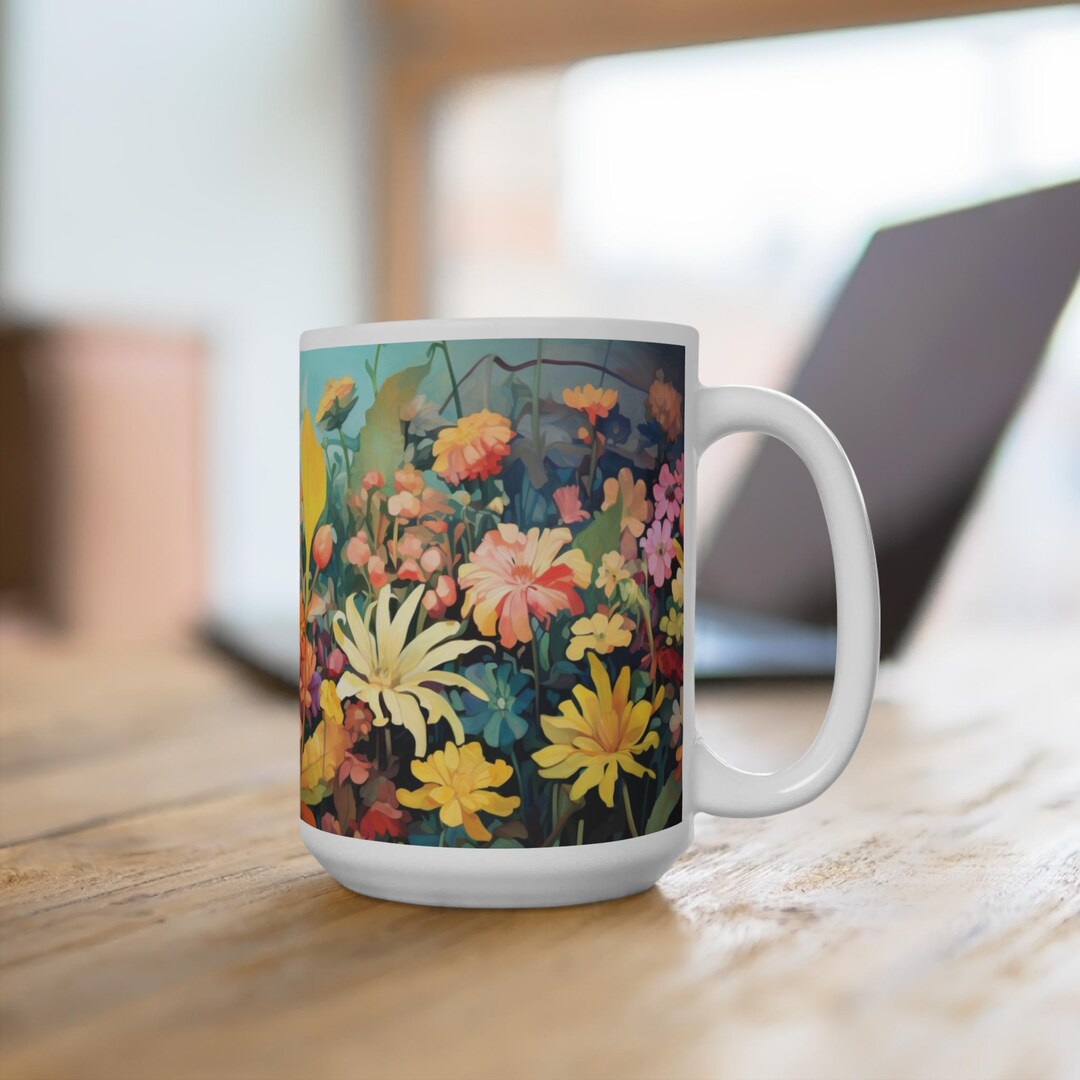 Beautiful Spring 3D Flower Coffee Mug, Flowers, Springtime, Coffee Mug ...