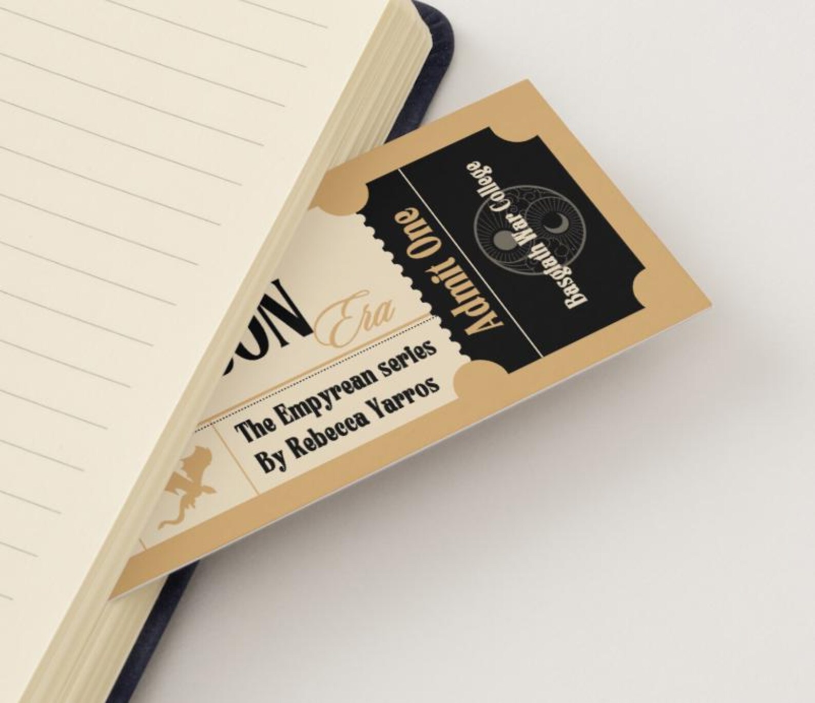 Xaden Riorson Book Boyfriend Ticket Bookmark - Fourth Wing - Digital ...
