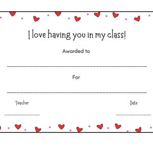 End-of-year Classroom Award in Color and Black and White - Etsy