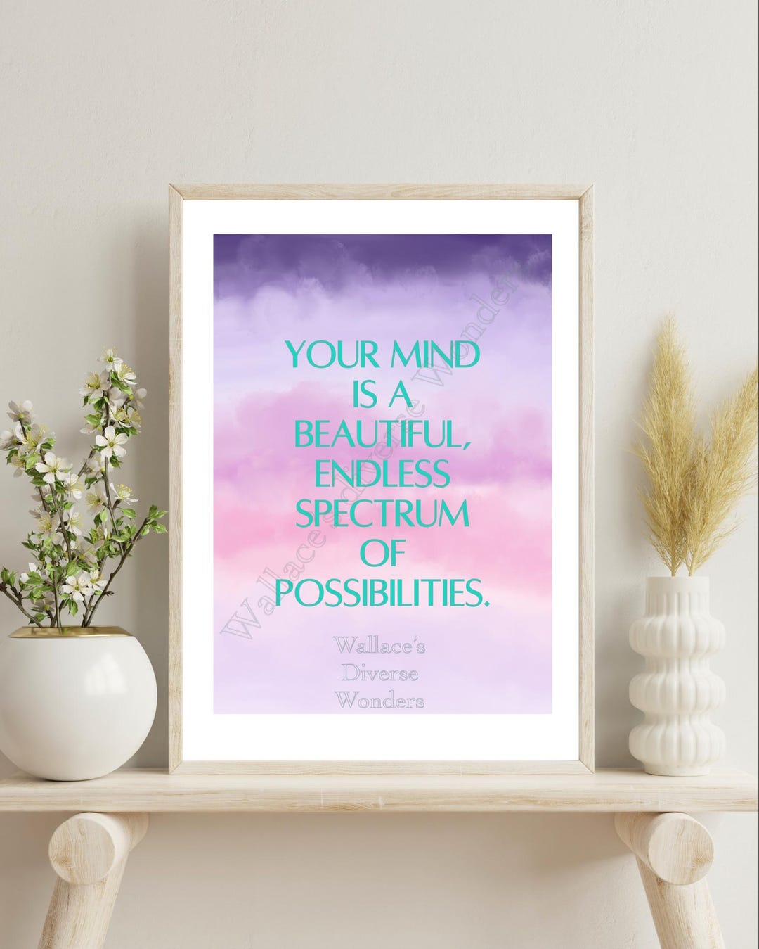 Neurodivergent Spectrum Motivational Wall Poster Digital Print Ombré ...