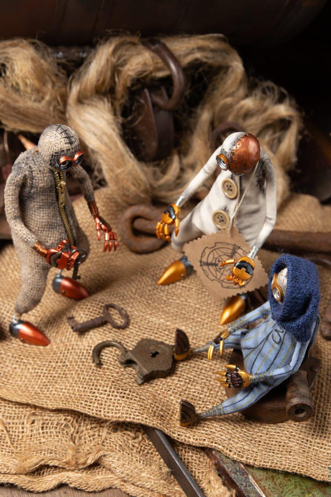 Figure Three Four, Character, Cartoon, Steampunk, Rag Doll, Steampunk ...