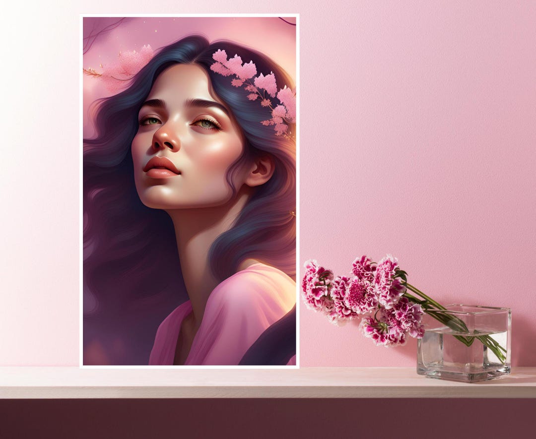 A4 Poster Portrait of a Sublime Woman, Very Beautiful, Brunette ...