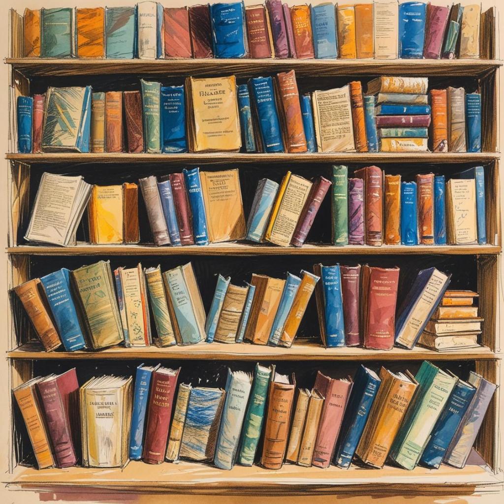 Vintage Library Bookshelf Paper Patterns | Digital Download Book ...