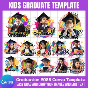 Kids Graduation Canva Editable Template, Class of 2025 Kids Graduation ...