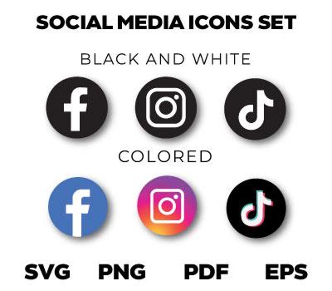 Bundle of Social Media Icons Svg, Social Media Icons Svg, Colorful ...