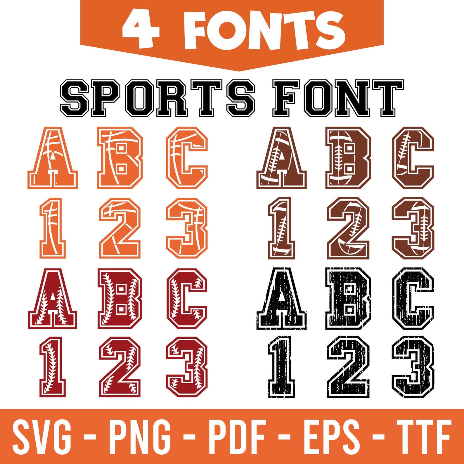 Sport Alphabet SVG, Baseball Font SVG, Basketball Letters Svg ...