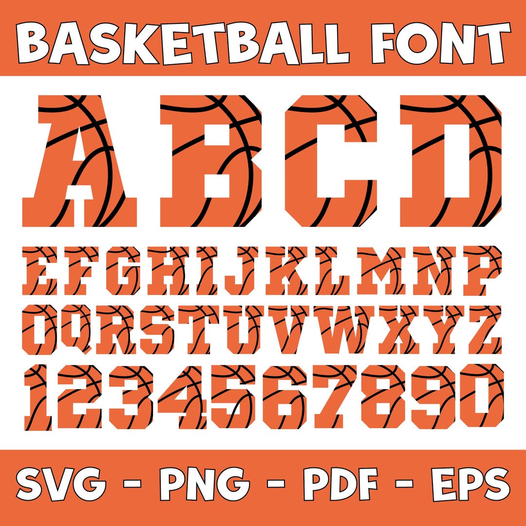 Basketball Alphabet SVG, Basketball Font SVG, Basketball Letters Svg ...