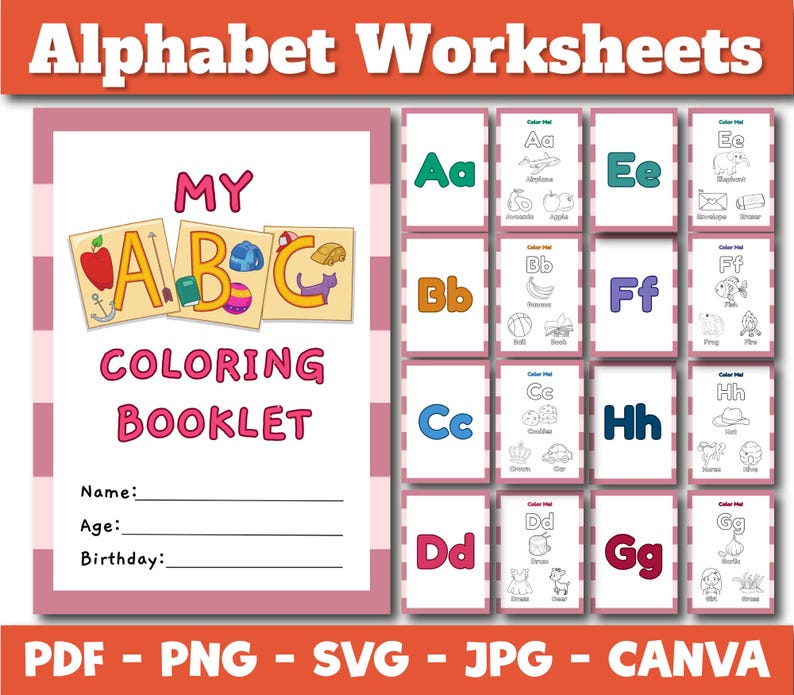 New Alphabet Worksheets Printable Tracing Coloring Homeschool Teacher ...