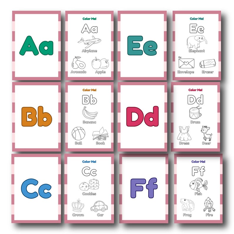 New Alphabet Worksheets Printable Tracing Coloring Homeschool Teacher ...